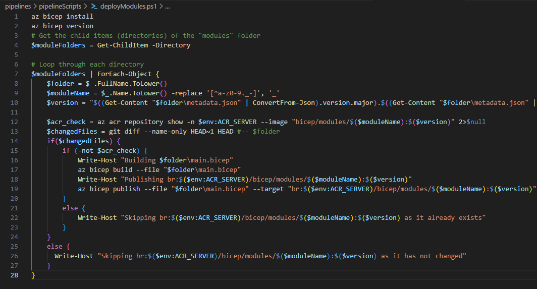 Azure Bicep Modules development using ACR and DevOps Azure Bicep Modules development using ACR and DevOps
