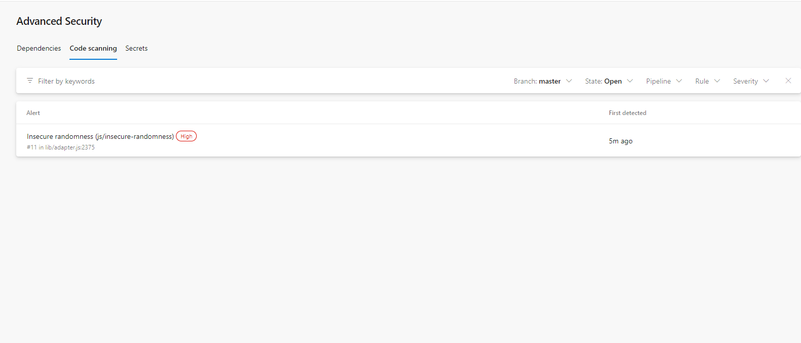 Advanced Security for Azure DevOps
